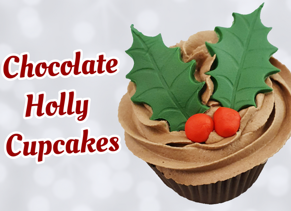 Holly Christmas Cupcakes. Christmas Cake. Free Delivery. Birmingham ...