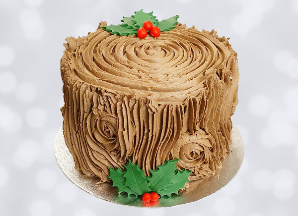 Chocolate Yule Log Cake. Birmingham. Birthday Cake – Togri Bakery