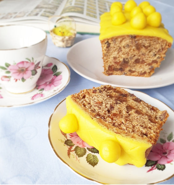 Easter Marzipan Tea Loaf Fruit Cake. Togri Bakery. Birmingham